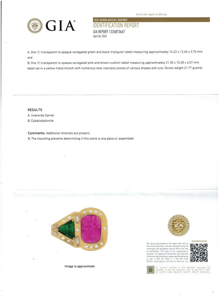 GIA Certified Uvarovite Garnet, Cobaltodolomite, Diamond and Akoya ...