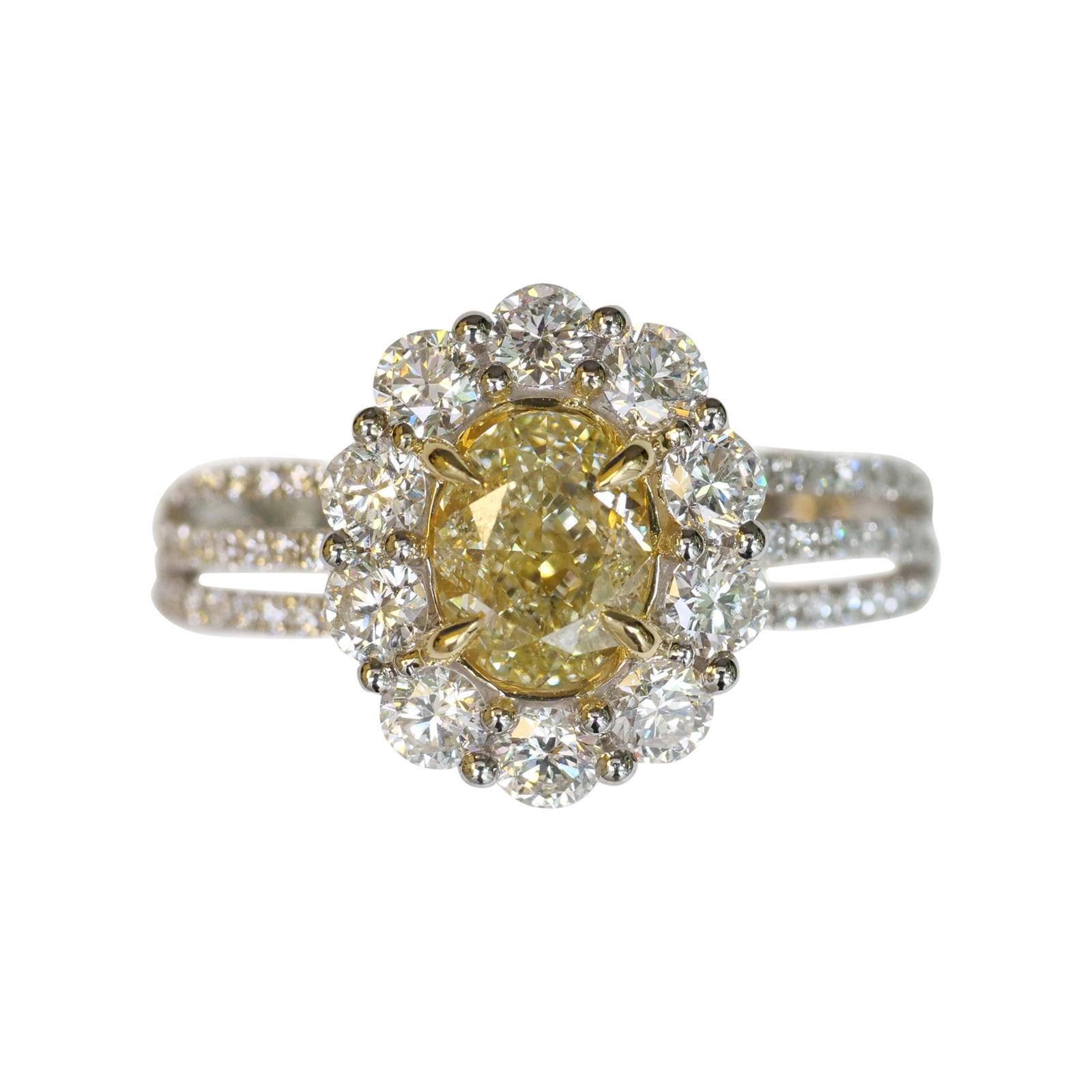 2 Carat D-Color GIA Certified Diamond 18K White Gold Ring on 400 ...