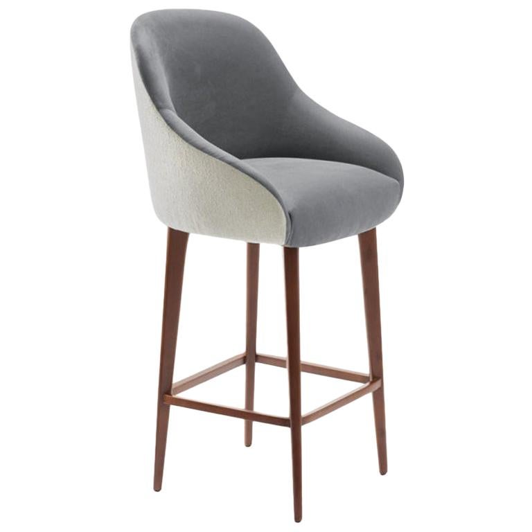 3x Gia Counter Stool - Laser Eucalyptus and 056-2 Legs at 1stDibs