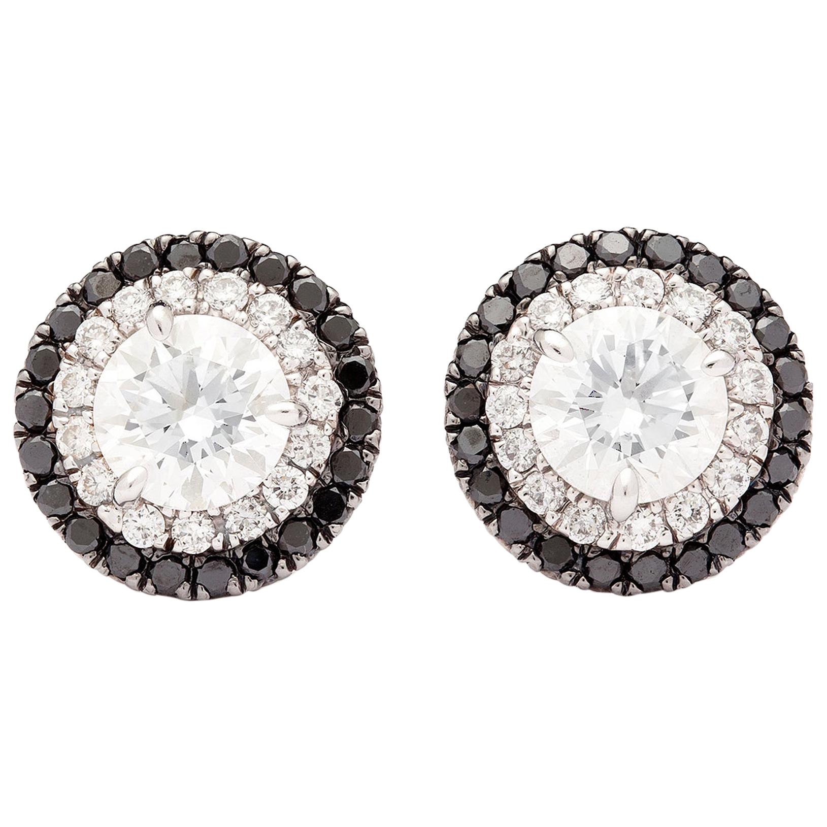 Diamond Halo Stud Earrings For Sale at 1stDibs