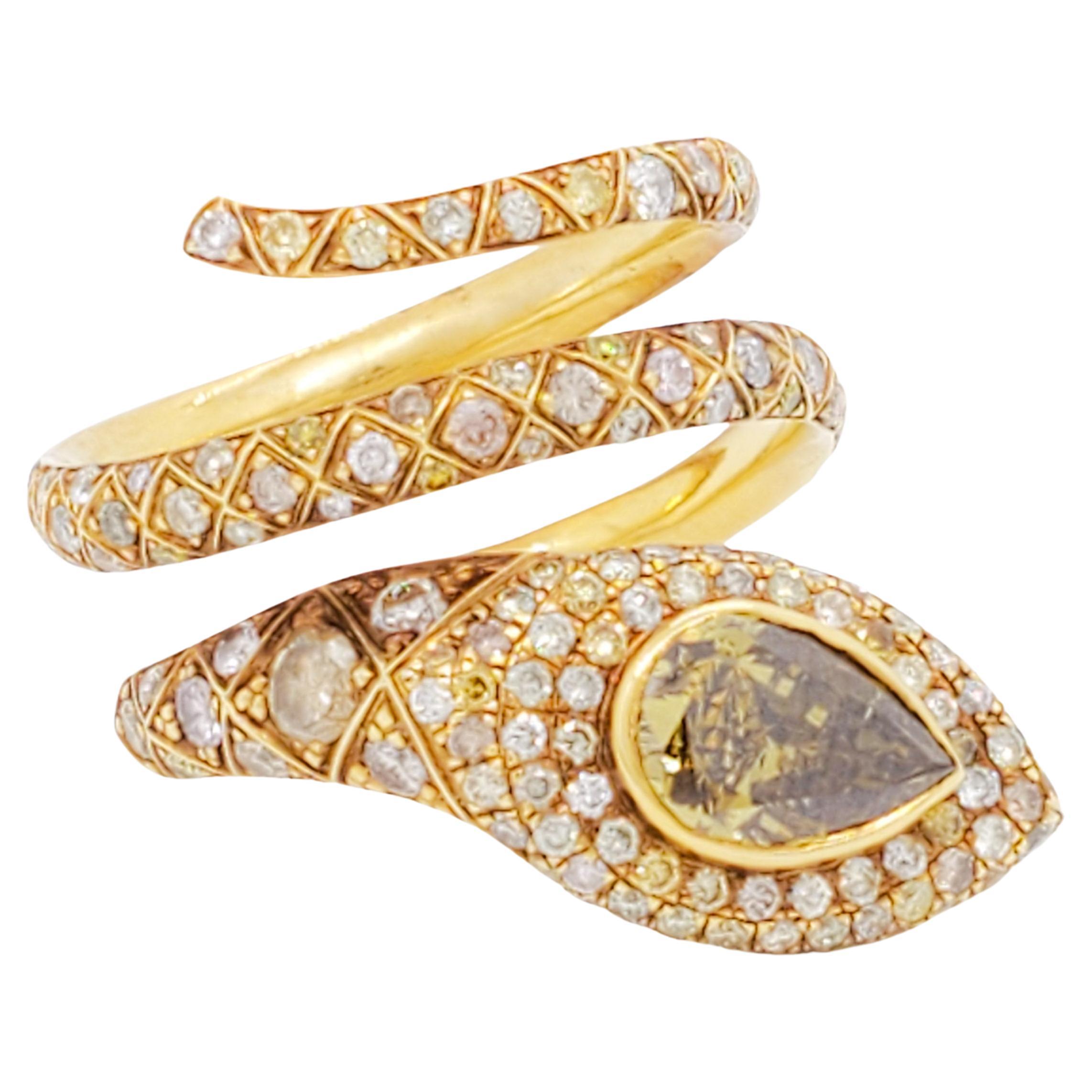 GIA Certified 1.03 Carat Fancy Deep Brownish Greenish Yellow Diamond ...