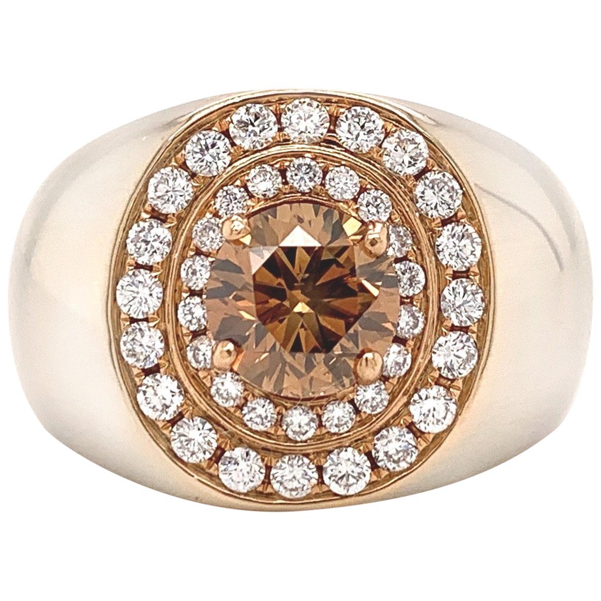 Hemmerle Fancy Brown Diamond Gold Ring at 1stDibs