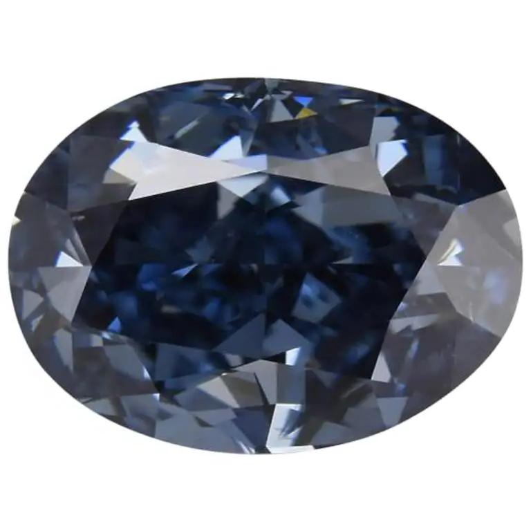 GIA Fancy Vivid Blue Oval Diamond 1.02 Carat For Sale at 1stDibs ...