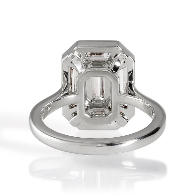 GIA G-SI1 2.25 Carat Emerald Pie-Cut "Illusion" Diamond Wedding Ring ...