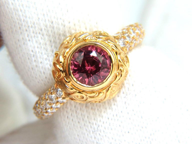 GIA No Heat 2.05CT Natural Sapphire Diamonds Spanish Deco Gilt Ring ...