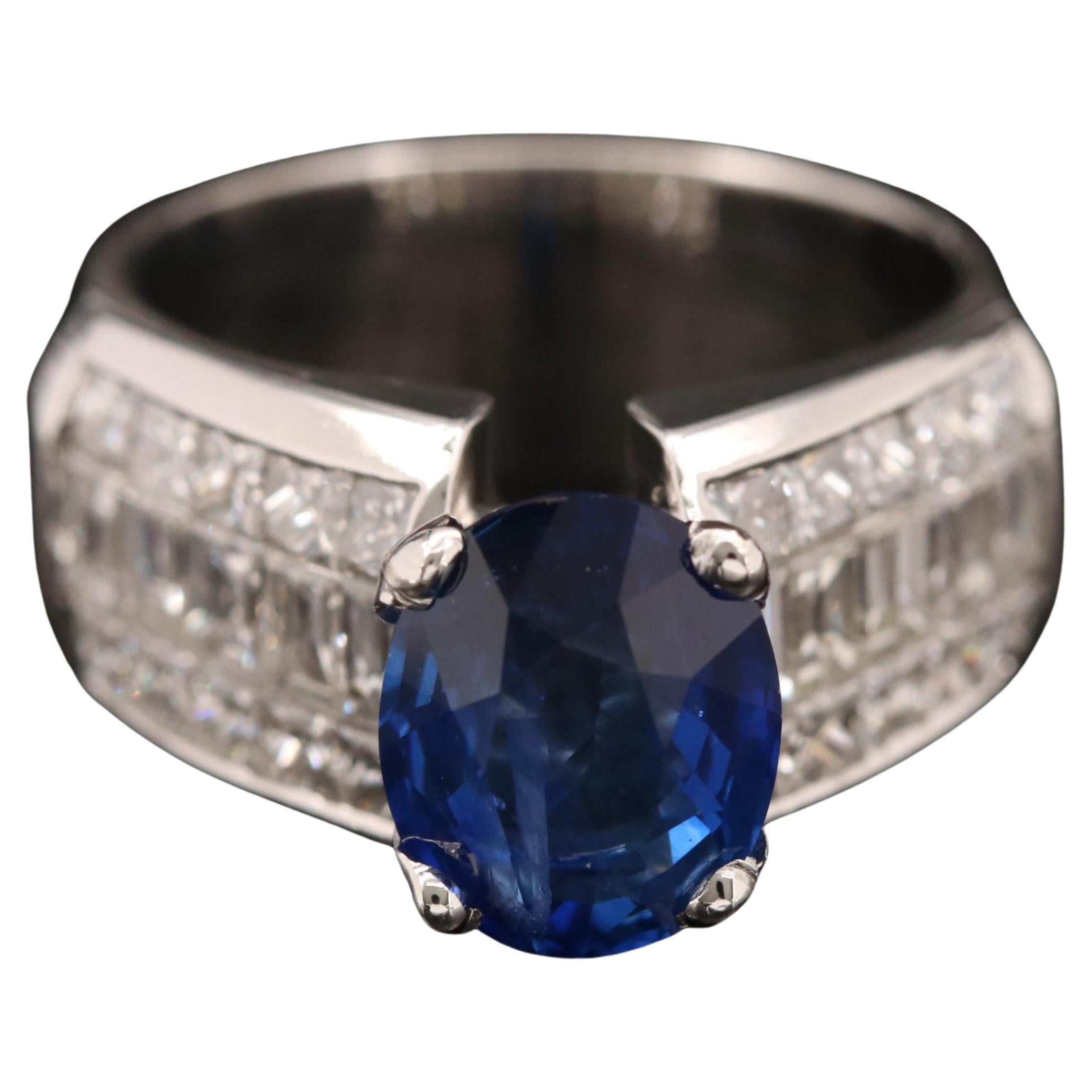 Classic 3.25 Carat Emerald Cut Diamond GIA Certified Engagement Ring ...