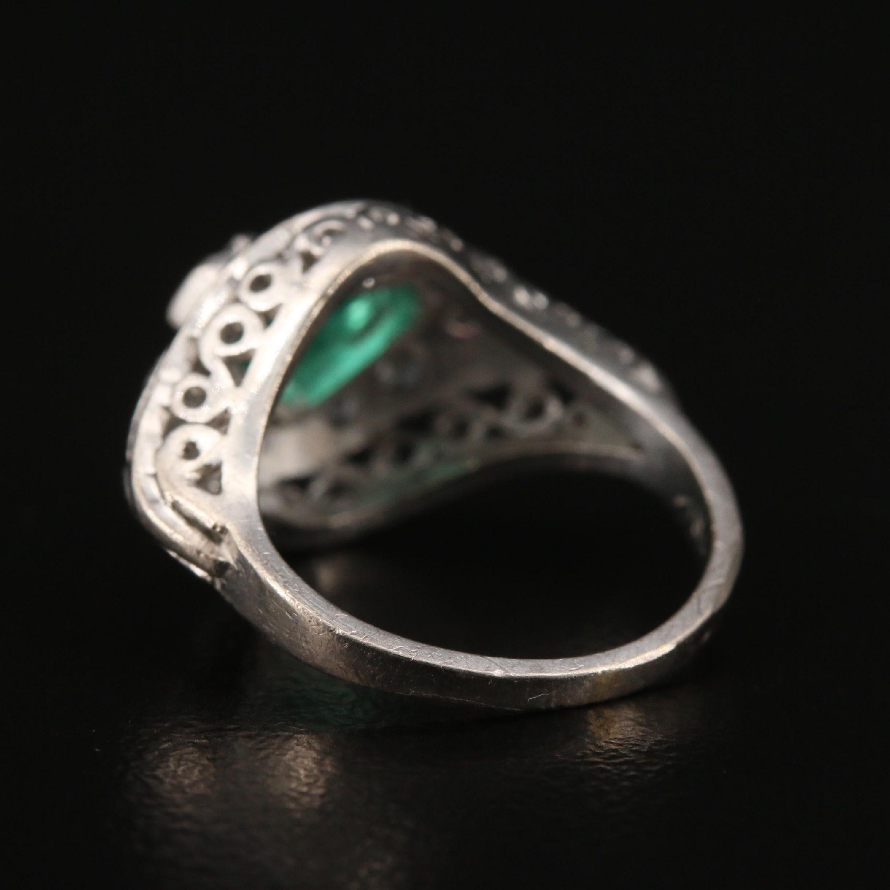 Customizable Certified Shield Cut Emerald White Gold Engagement Ring ...