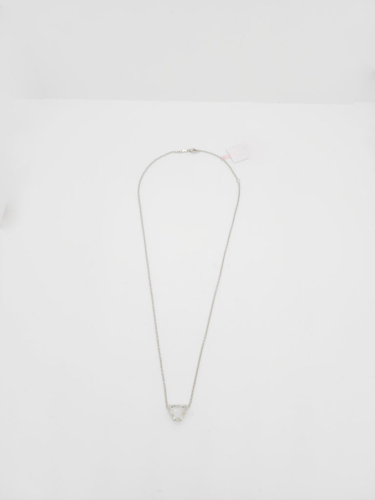 GIA Triangle Rosecut White Diamond Pendant Necklace in Platinum For ...