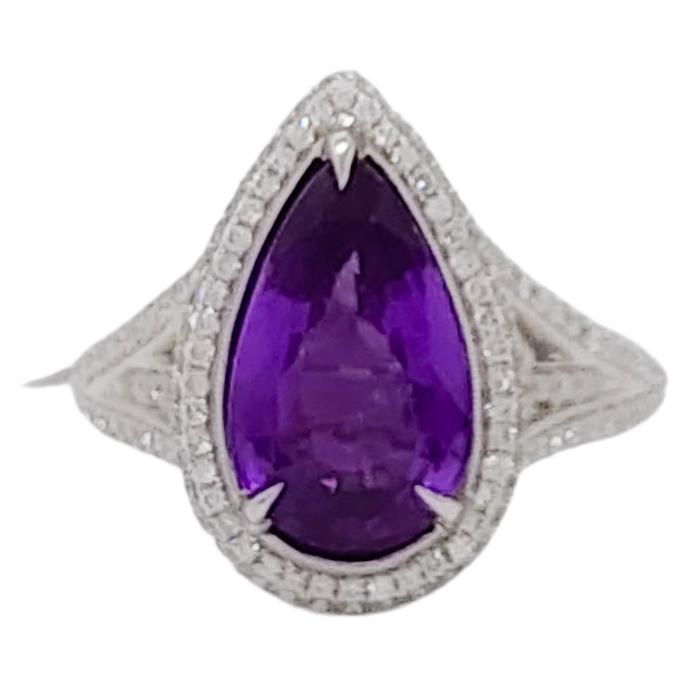 Pinkish Purple and Blue Sapphire Platinum Dome Men's Ring at 1stDibs ...