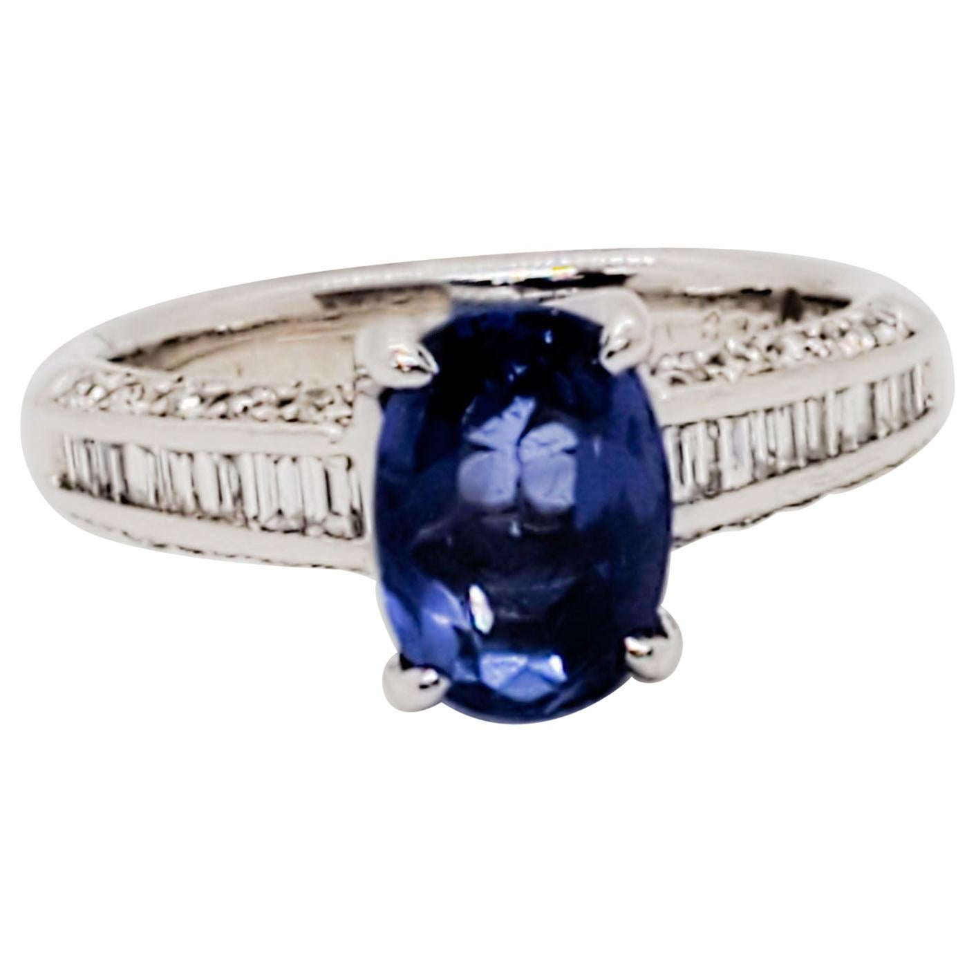4.00 Carat Vivid Blue Sapphire, Sri Lanka, Unheated, Ceylon Royal Blue ...