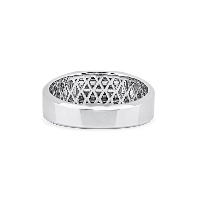 GIA White Gold Rectangular Step Cut Ring Set with Tapered Baguette ...