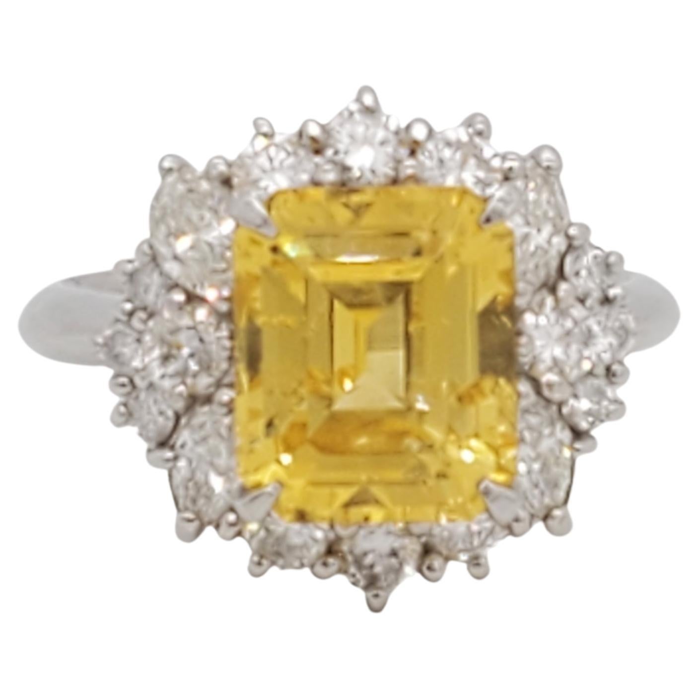 Ruser 1950s Diamond Sapphire Platinum Cocktail Ring at 1stDibs ...