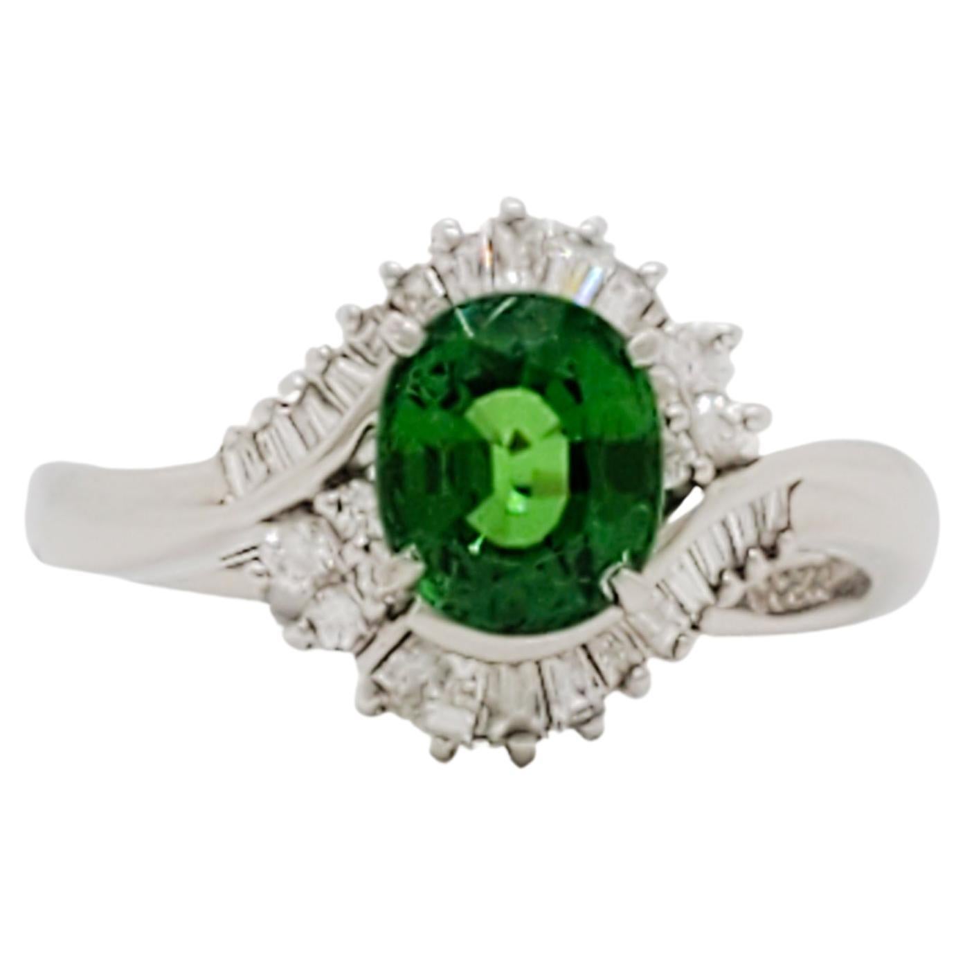 6.06 Carat Tsavorite Garnet Ring at 1stDibs | tsavorite garnet rings ...