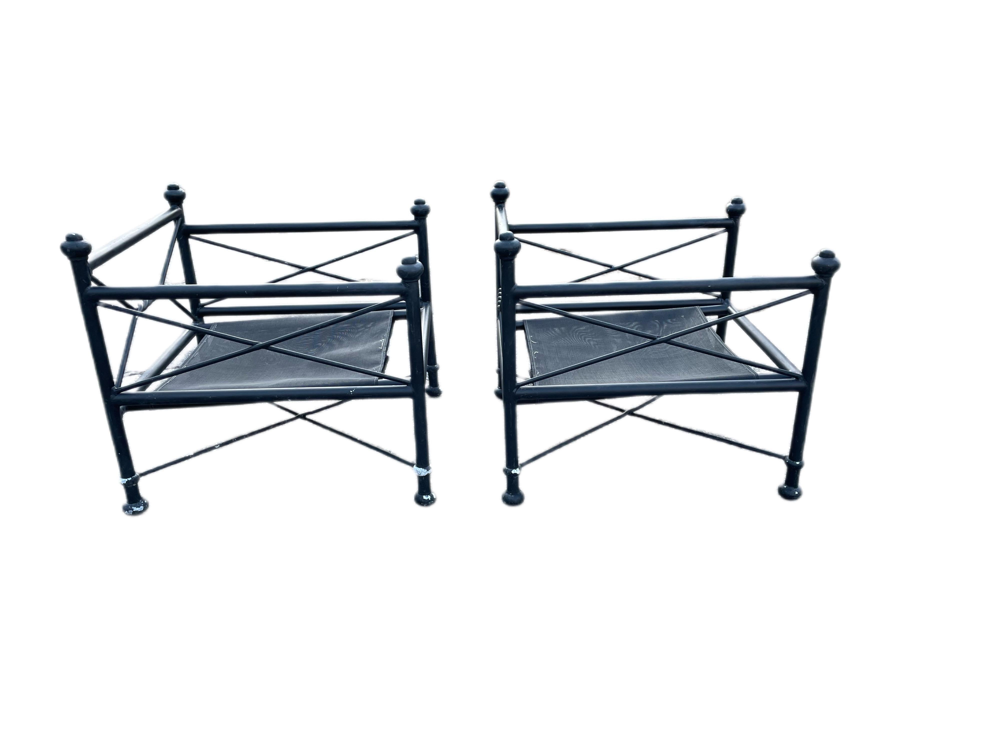 Giacometti Inspired Outdoor Patio Chairs-A Pair For Sale at 1stDibs