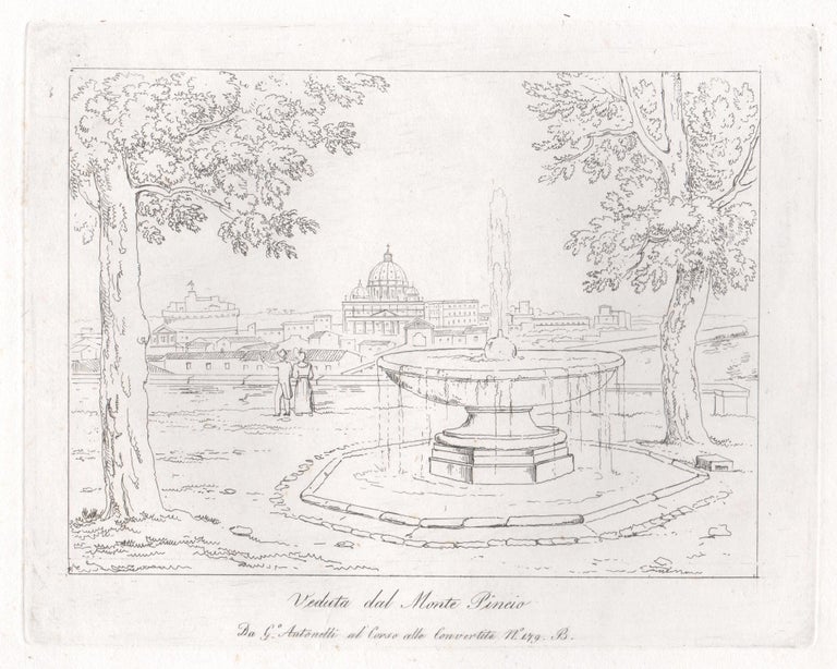 Giacomo Antonelli (publisher/printer) - Veduta dal Monte Pincio, Rome ...