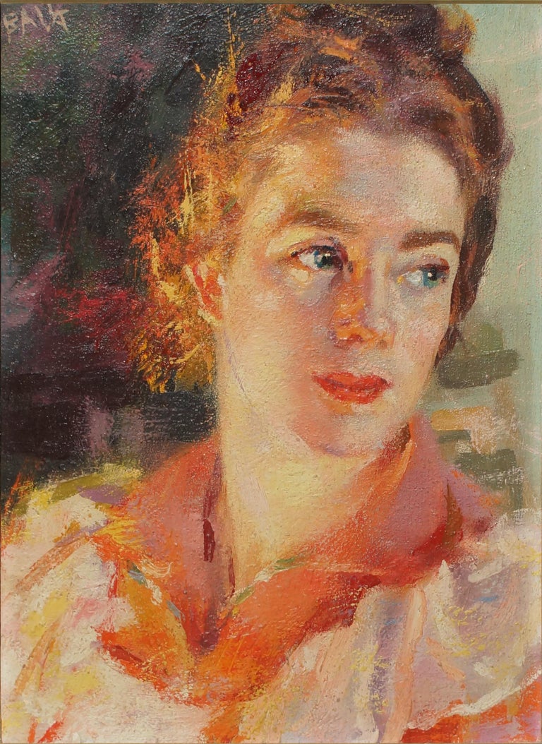Giacomo Balla - Contrast of Lights - Portrait d'Elica Balla - Huile sur ...