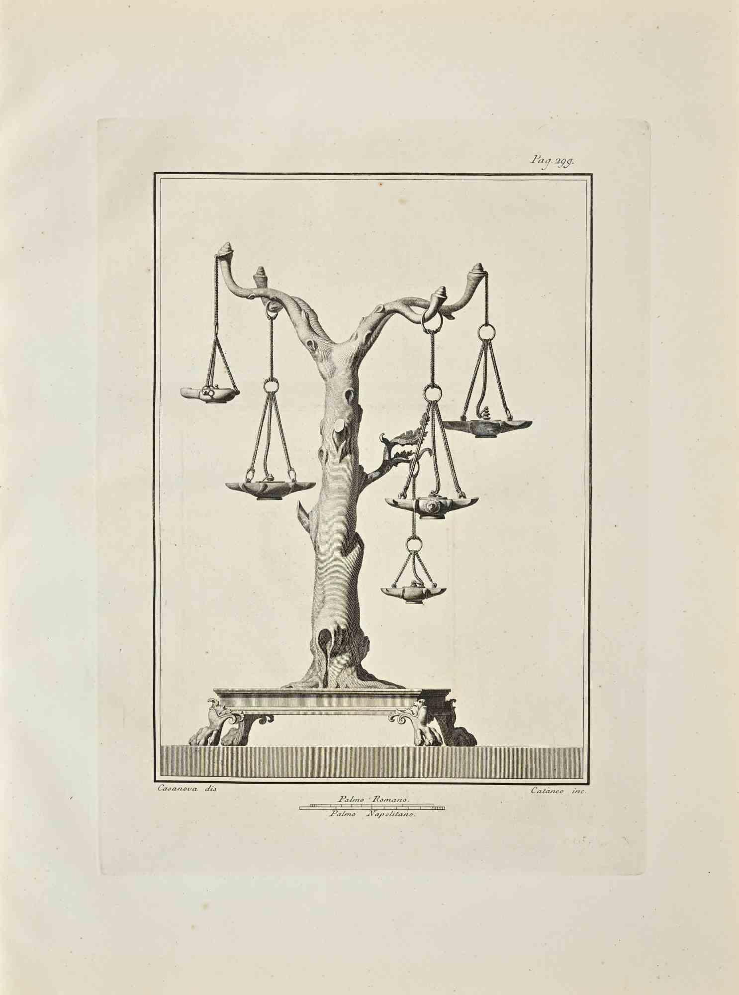 Giacomo Casanova - Ancient Roman Fresco Herculaneum - Original Etching ...