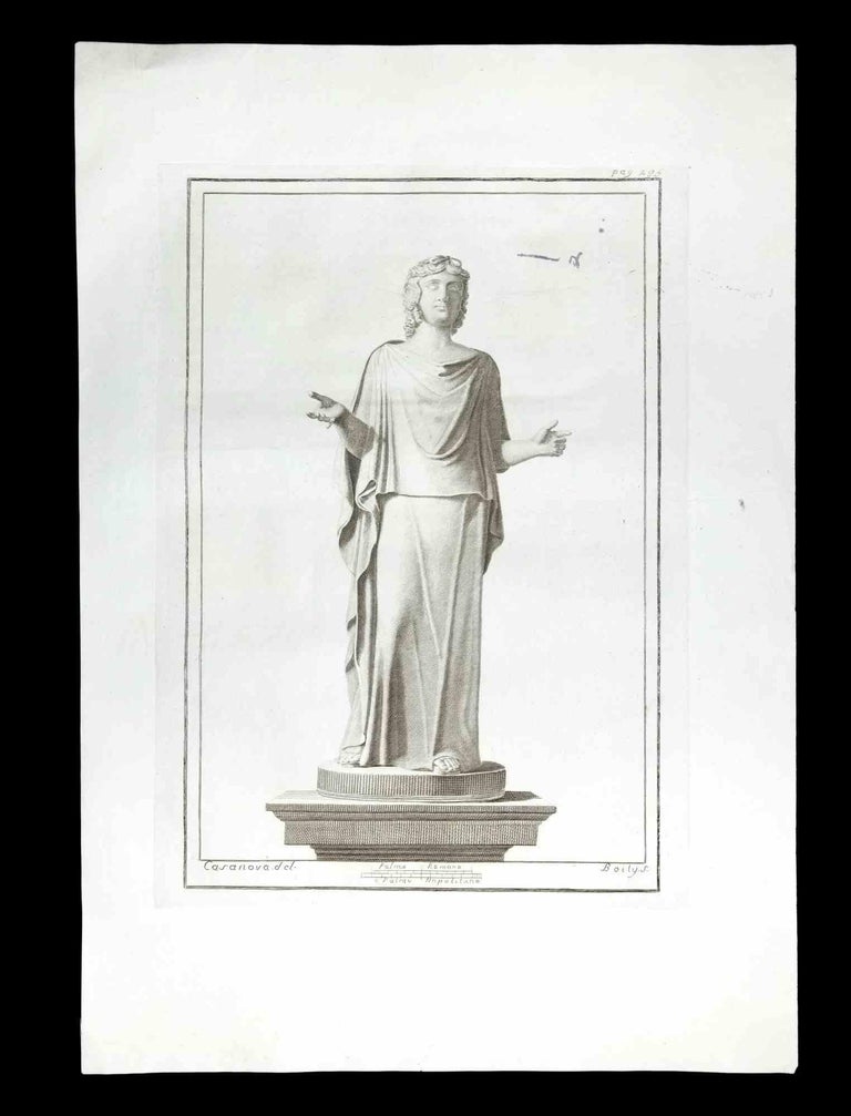 Giacomo Casanova - Ancient Roman Statue - Etching by Giacomo Casanova ...