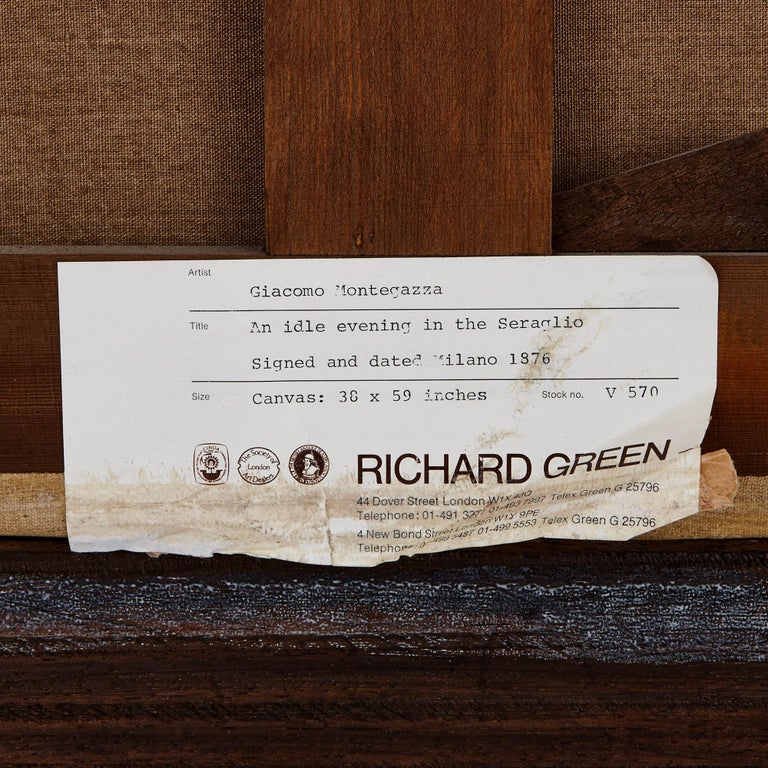 Giacomo Mantegazza - ''An idle evening in the seraglio'', antique ...