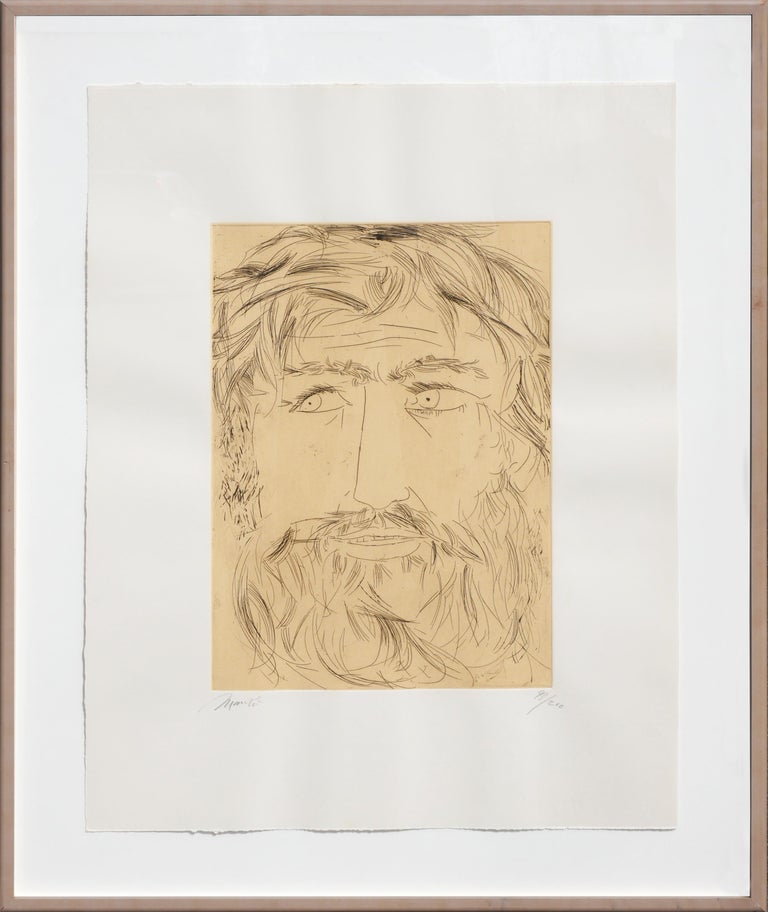 Giacomo Manzú - "Omaggio a Michelangelo" Monochromatic Abstract ...