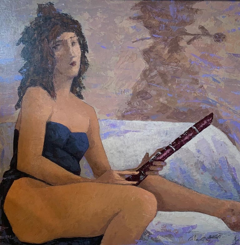 Giampaolo Talani - The Musician Chime - Figurative Painting by Giampaolo Talani For Sale at 1stDibs
