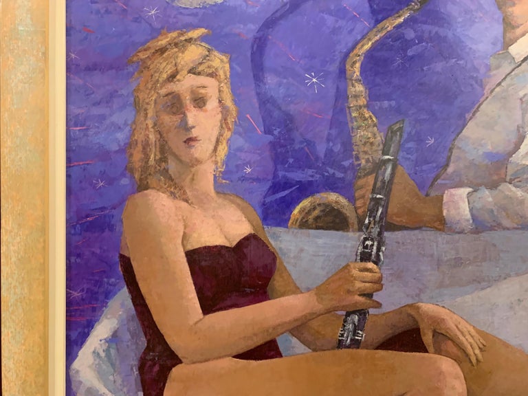 Giampaolo Talani - The Two Musicians - Contemporary Painting by Giampaolo Talani For Sale at 1stDibs