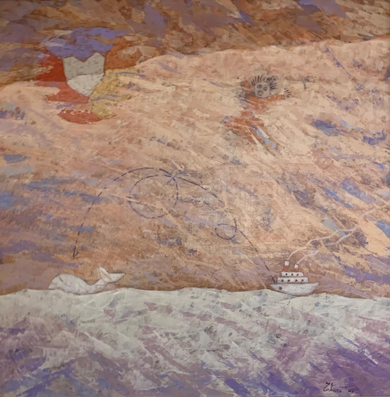 Russell Frampton - Searobyrig -contemporary abstract green and white ...