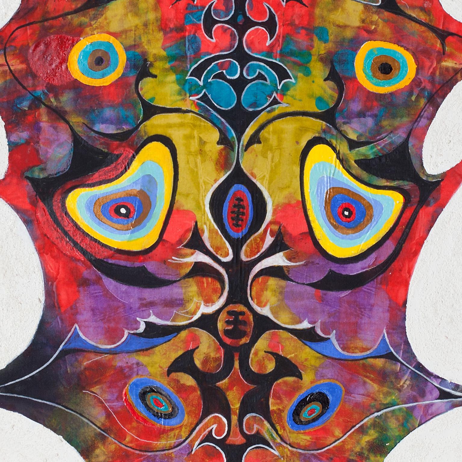 Gian Berto Vanni - Argos - Surrealist Oil Painting with Bright Red ...