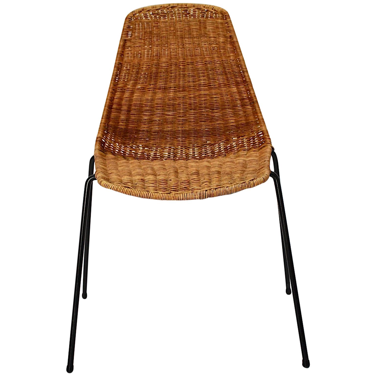 Set of Four Original Mid-Century Modern Gian Franco Legler Basket ...