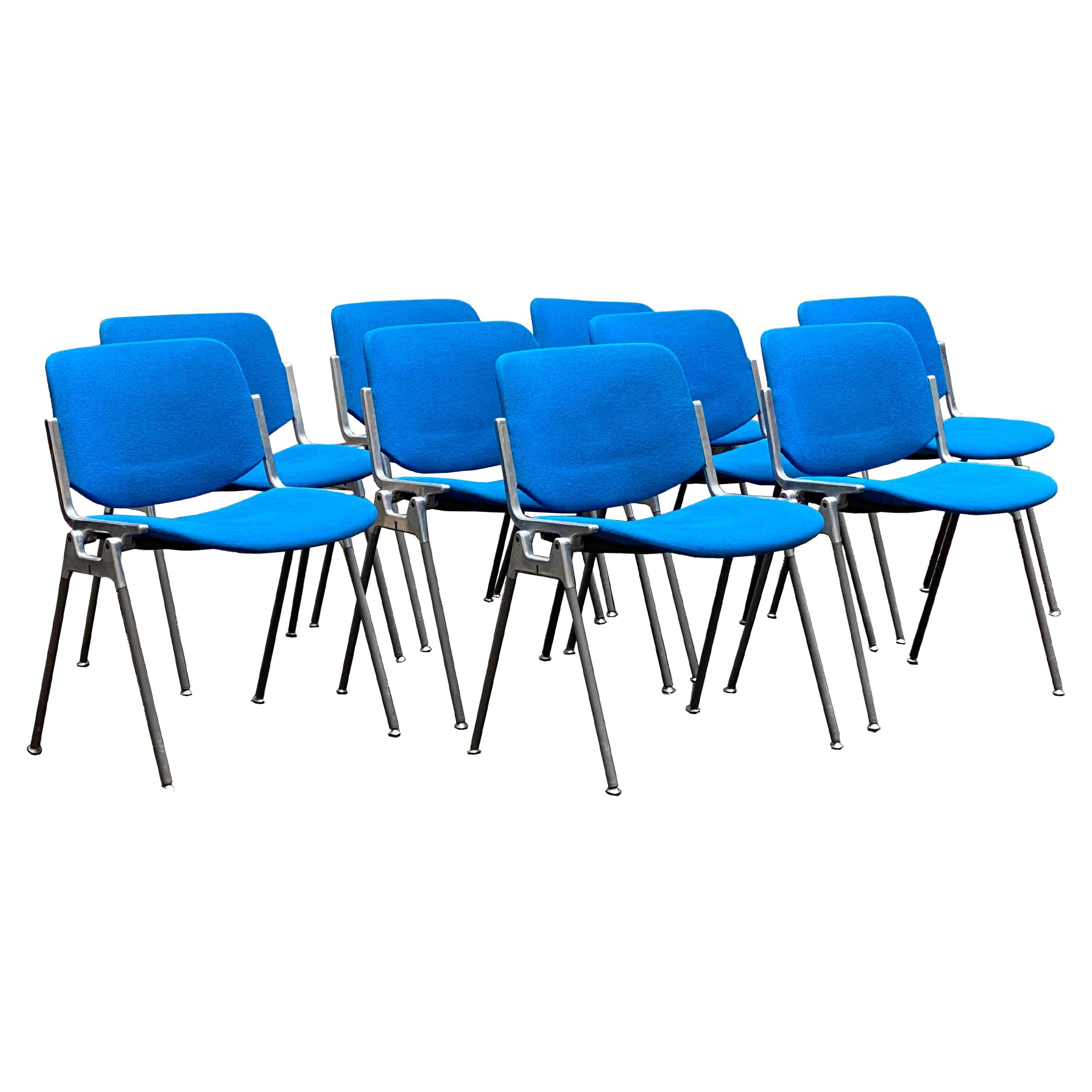 Set of Six Wooden Castelli DSC 106 Stacking Chairs by Giancarlo Piretti ...