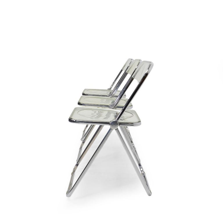 Giancarlo Piretti, Plia Chairs, 1970s For Sale at 1stDibs