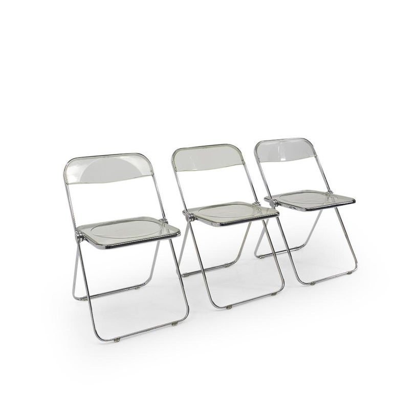 Giancarlo Piretti, Plia Chairs, 1970s For Sale at 1stDibs
