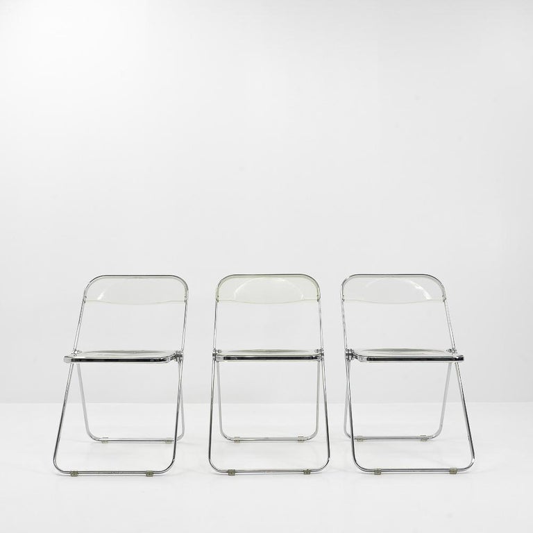 Giancarlo Piretti, Plia Chairs, 1970s For Sale at 1stDibs