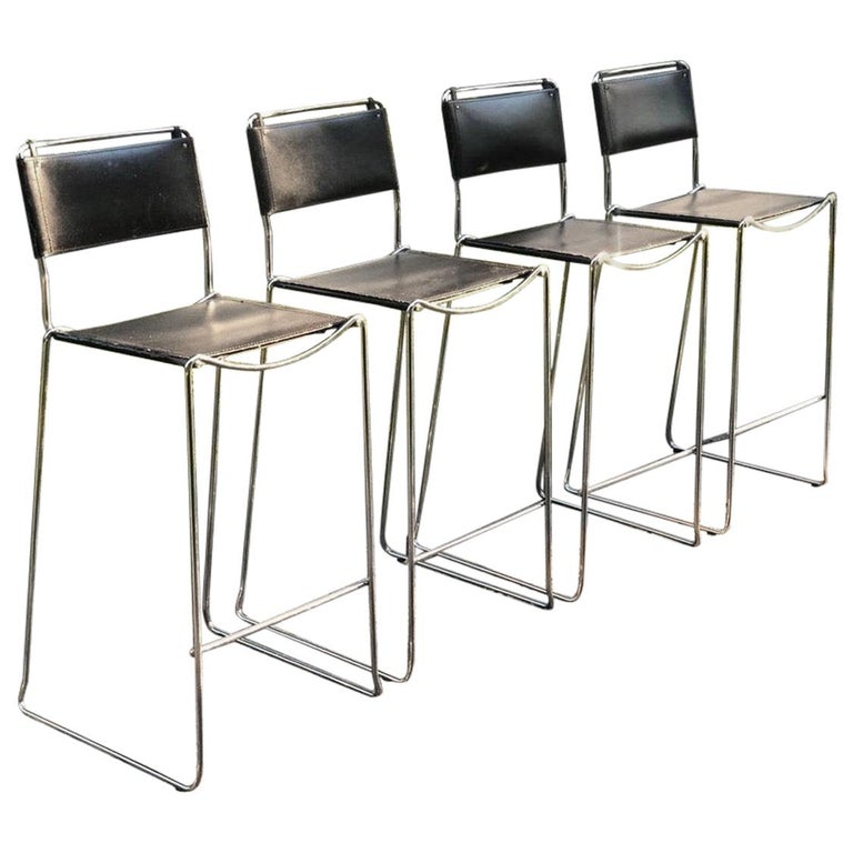 Giandomenico Belotti for Alias Stools Set Four Bar Stools at 1stDibs
