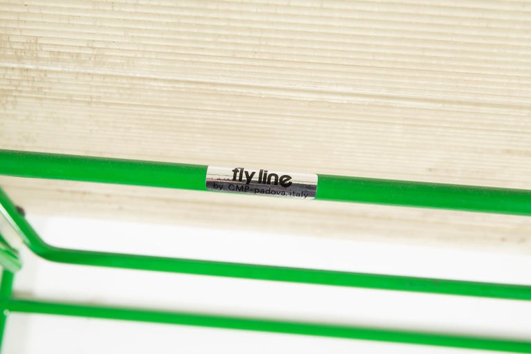 Giandomenico Belotti Set of 4 Green Lacquered Spaghetti Chair for Fly ...