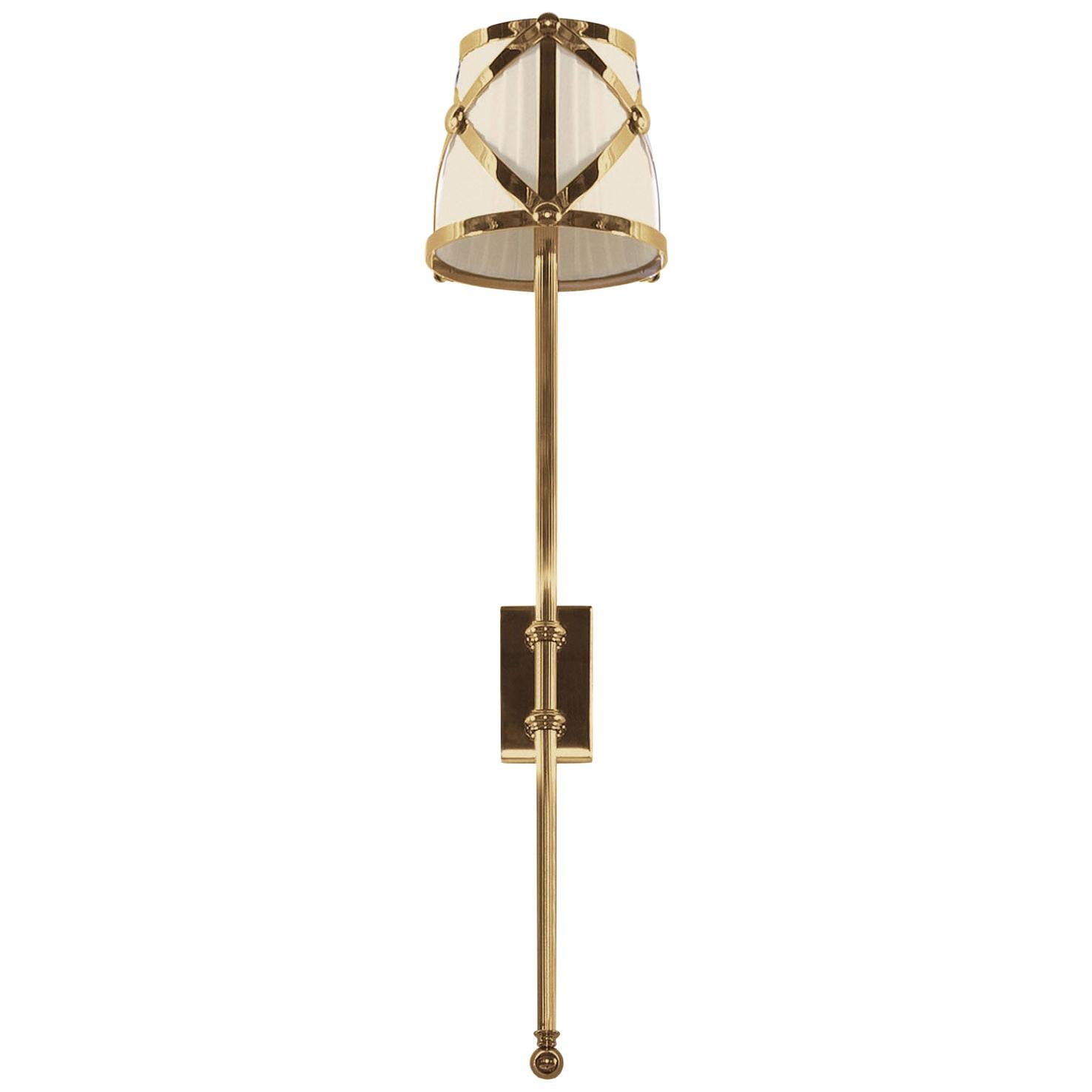 Pendulum Inspired Brass and Glass Gold Color Finish Wall Lamp at 1stDibs