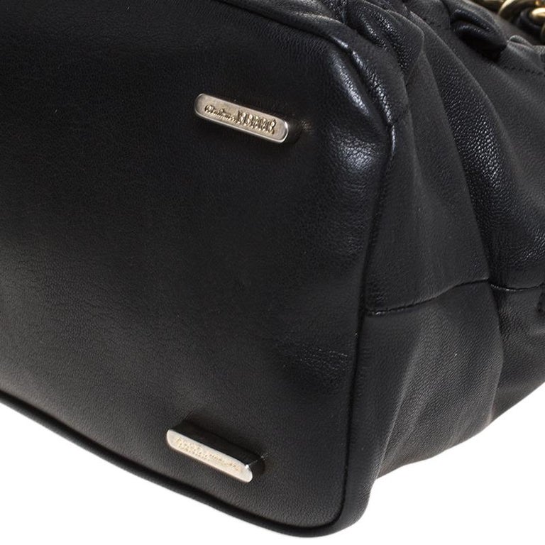 Gianfranco Ferre Black Leather Satchel For Sale at 1stDibs