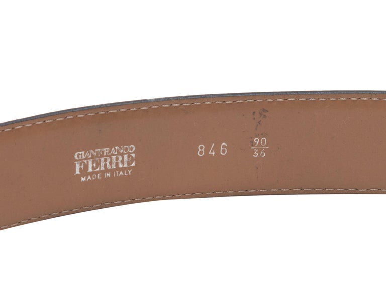 Gianfranco Ferre Black Patent Leather and Gold-Tone Metal Belt For Sale ...