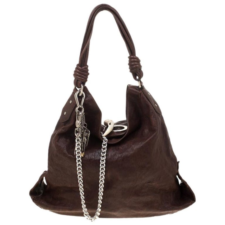 Gianfranco Ferre Brown Leather Hobo at 1stDibs