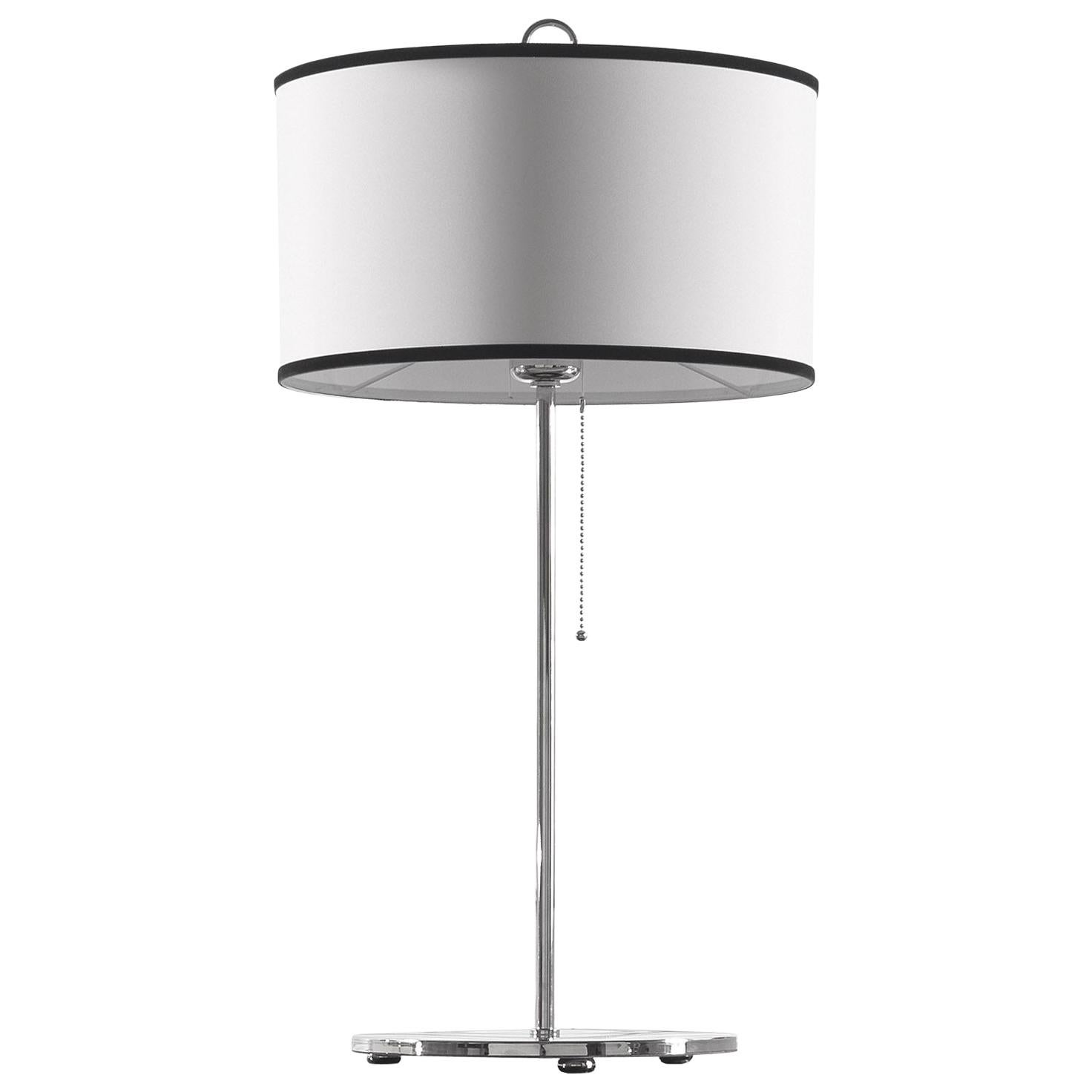 Twin Table Lamp in Antique Brass or Nickel Finish For Sale at 1stDibs