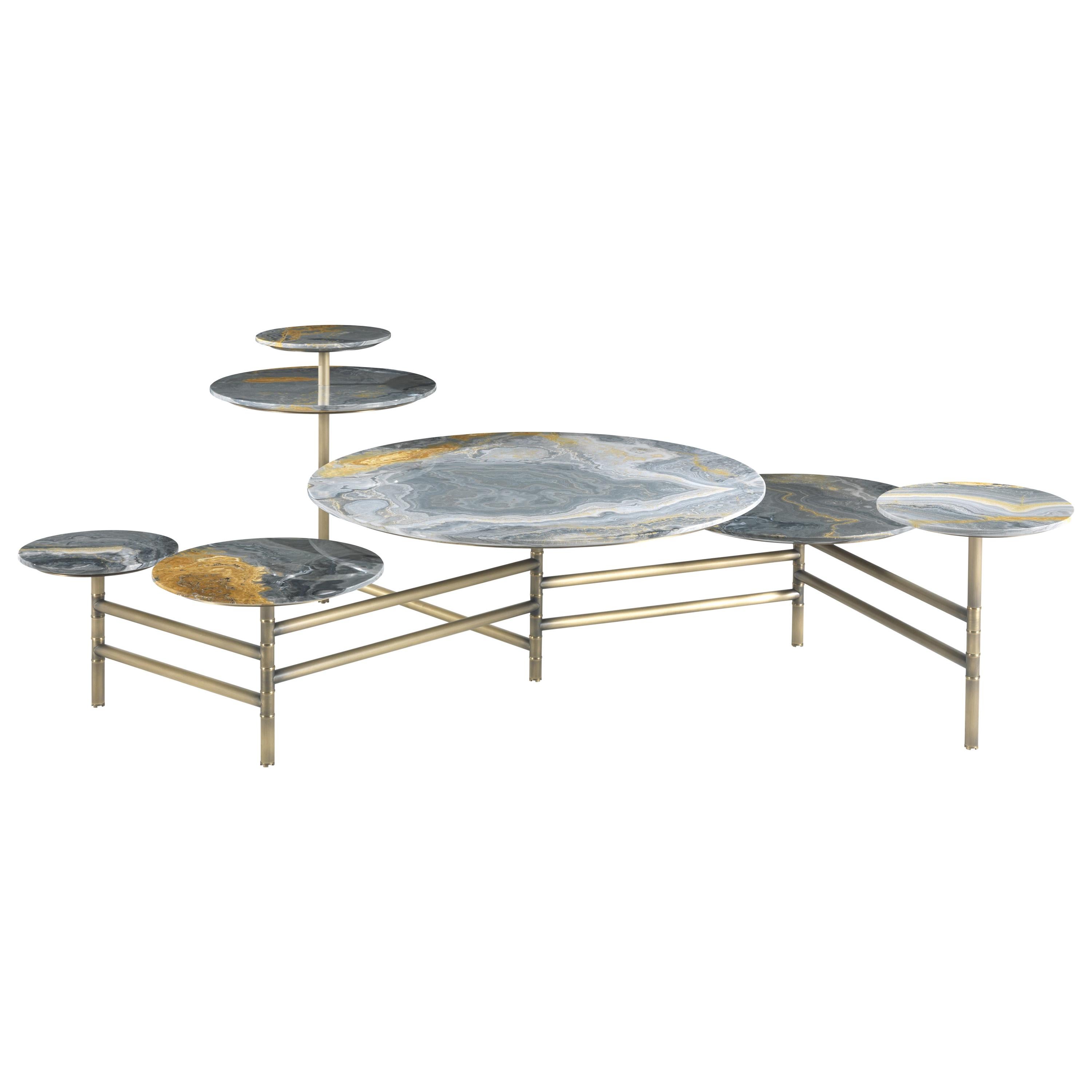 French Midcentury Gilt Iron Center Table with Glass Top and Scrolling ...