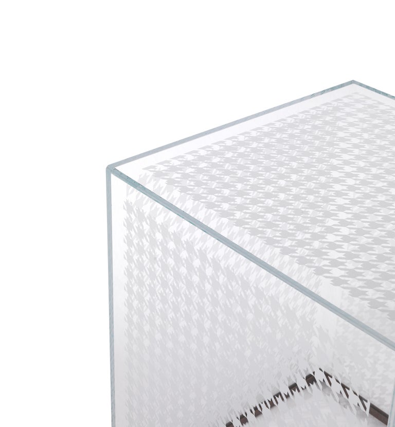 Gianfranco Ferré Home Echo Park Side Table in Metal and Glass For Sale ...