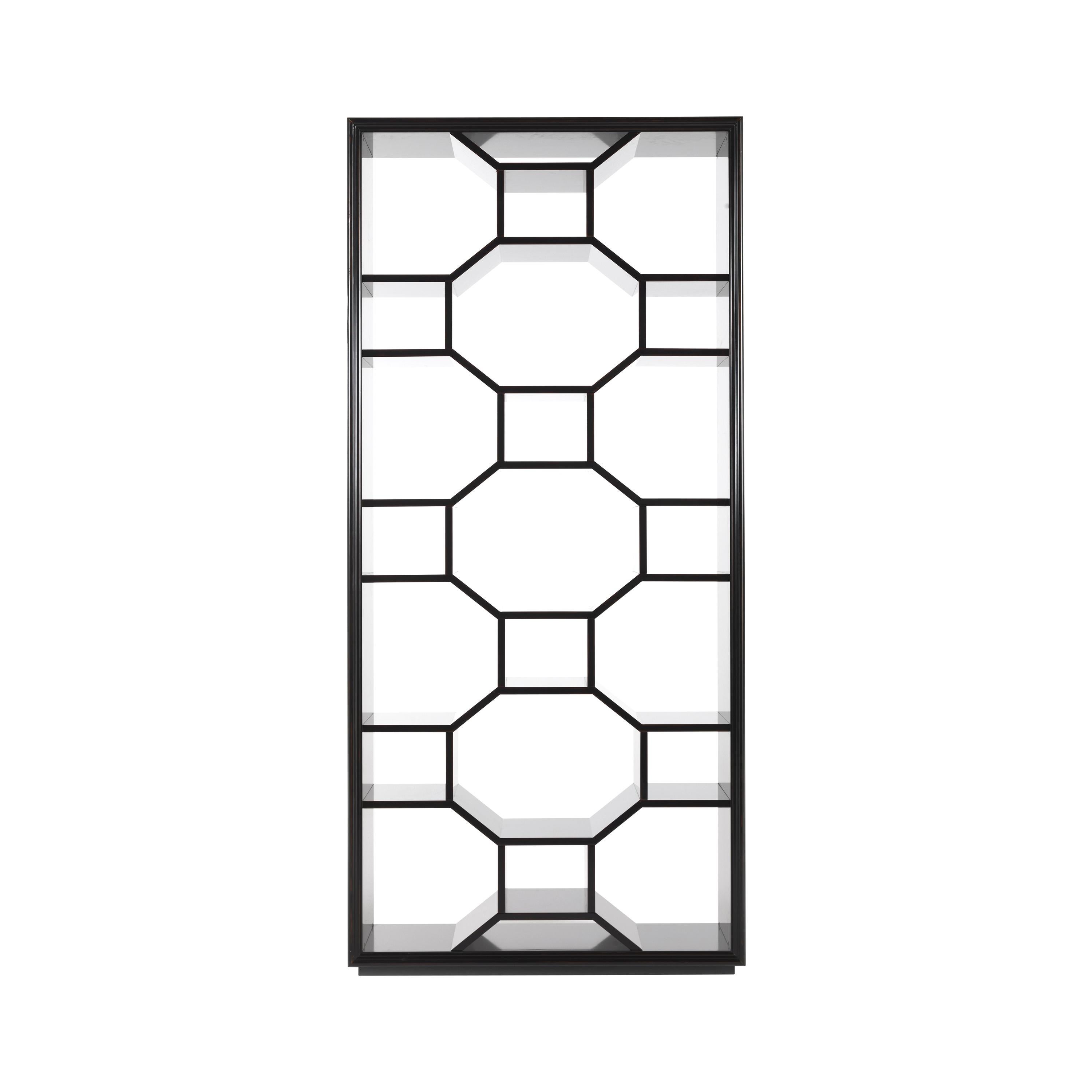 Art Deco Streamlined Machine Age Black Lacquer "Bullet" Bookcase at 1stDibs