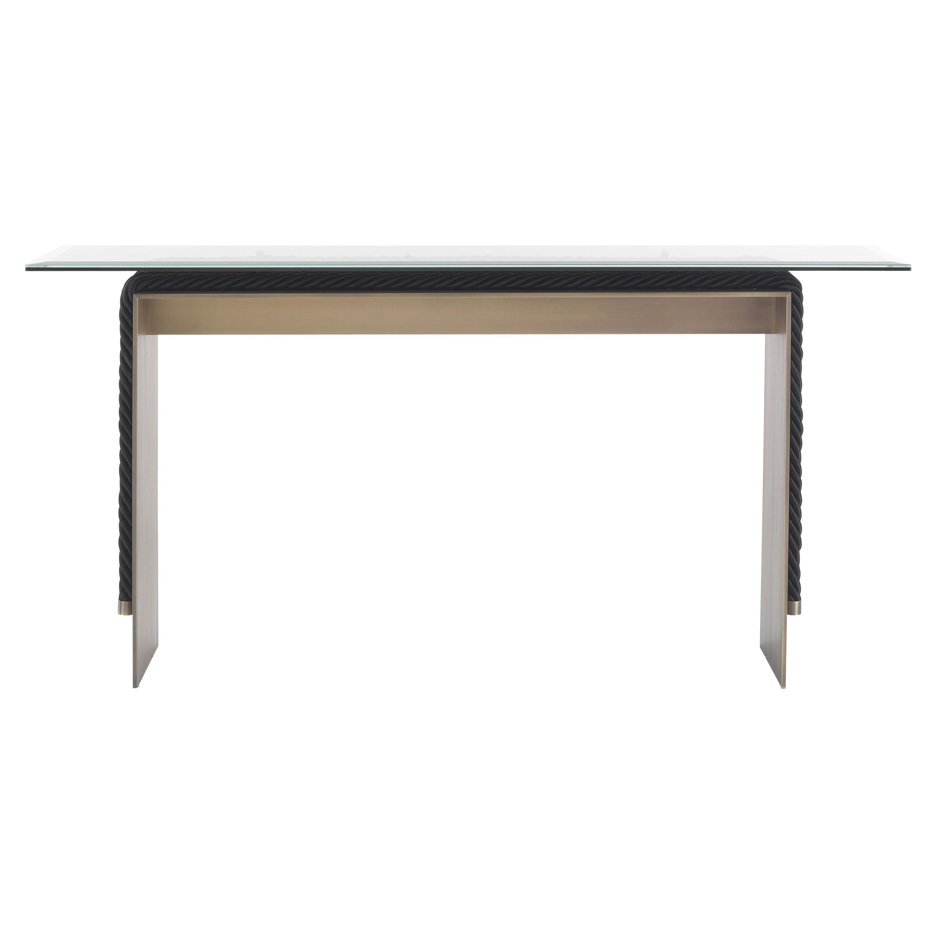 Sentient Maple and Glass Foothills Console in Driftwood Finish For Sale ...