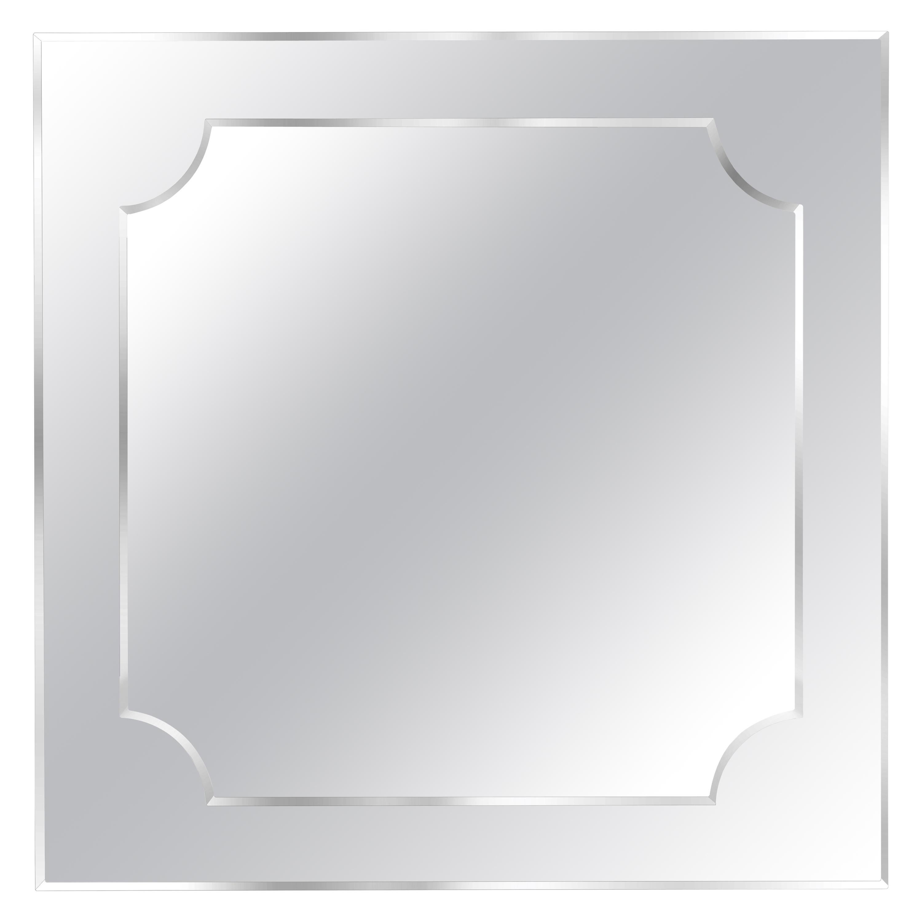 Large Square Oyster Stick Mirror at 1stDibs