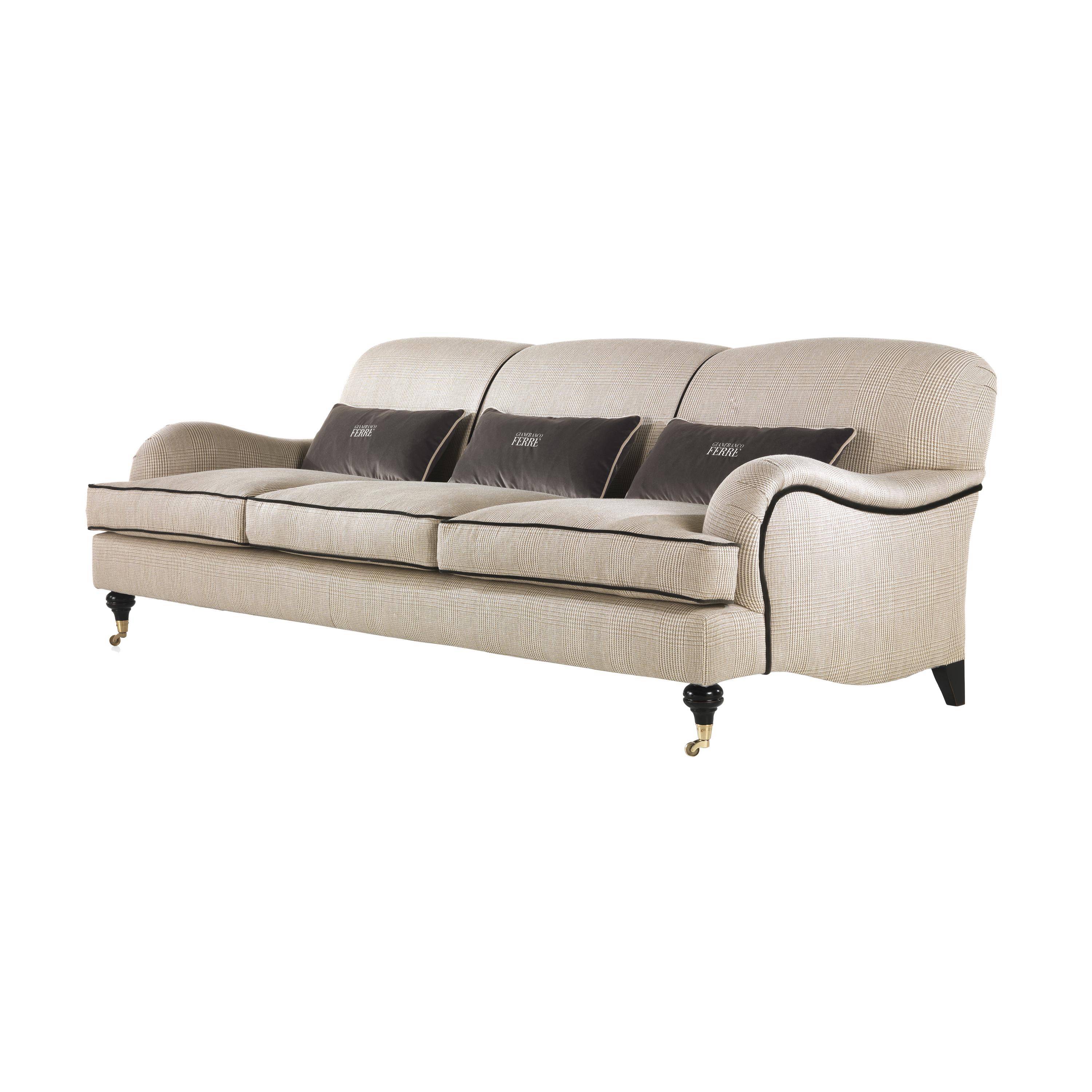 Art Deco Sofa Reupholstered in Multicolored Woven Fabric For Sale at ...