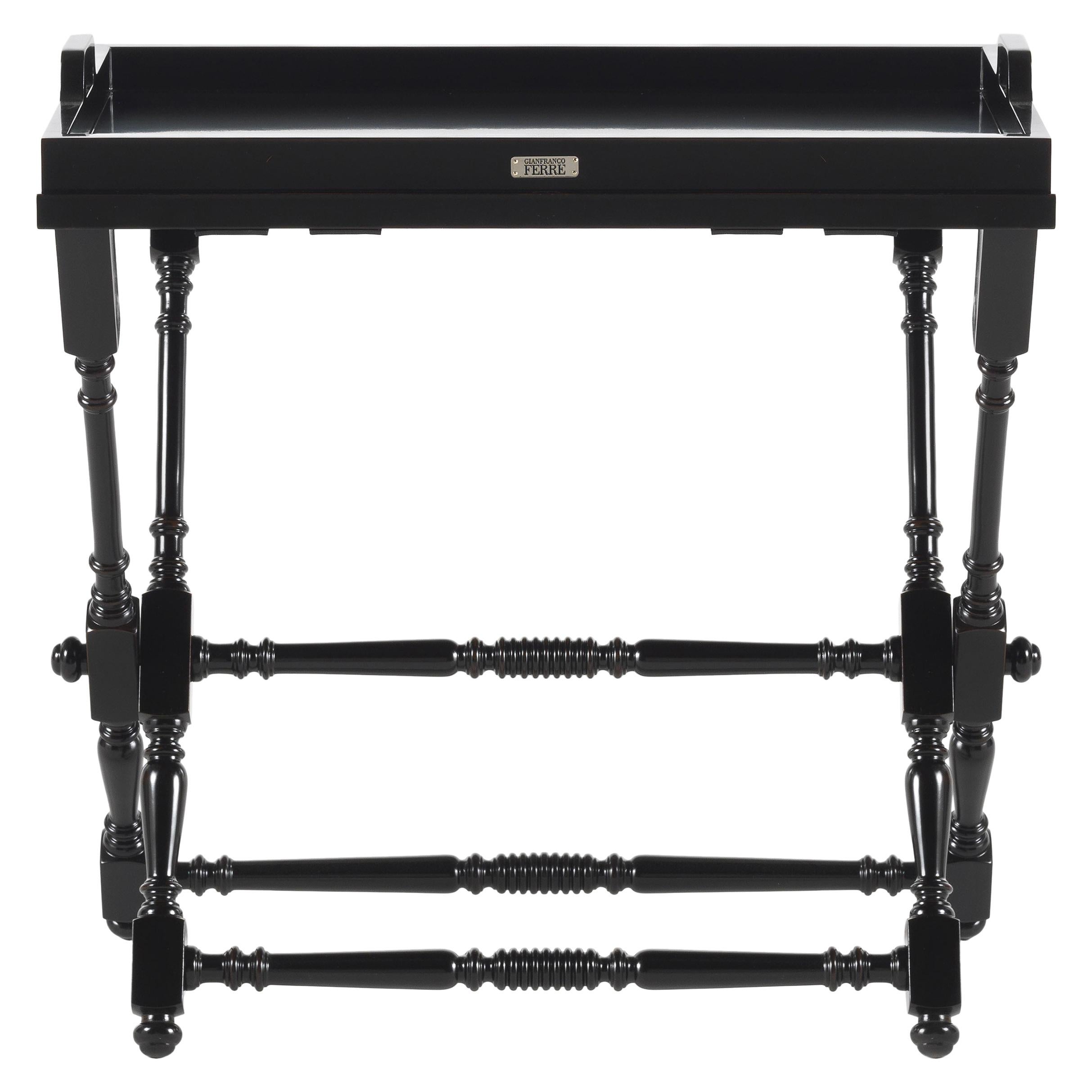 Caos Side Table in Black Lacquer Gloss For Sale at 1stDibs