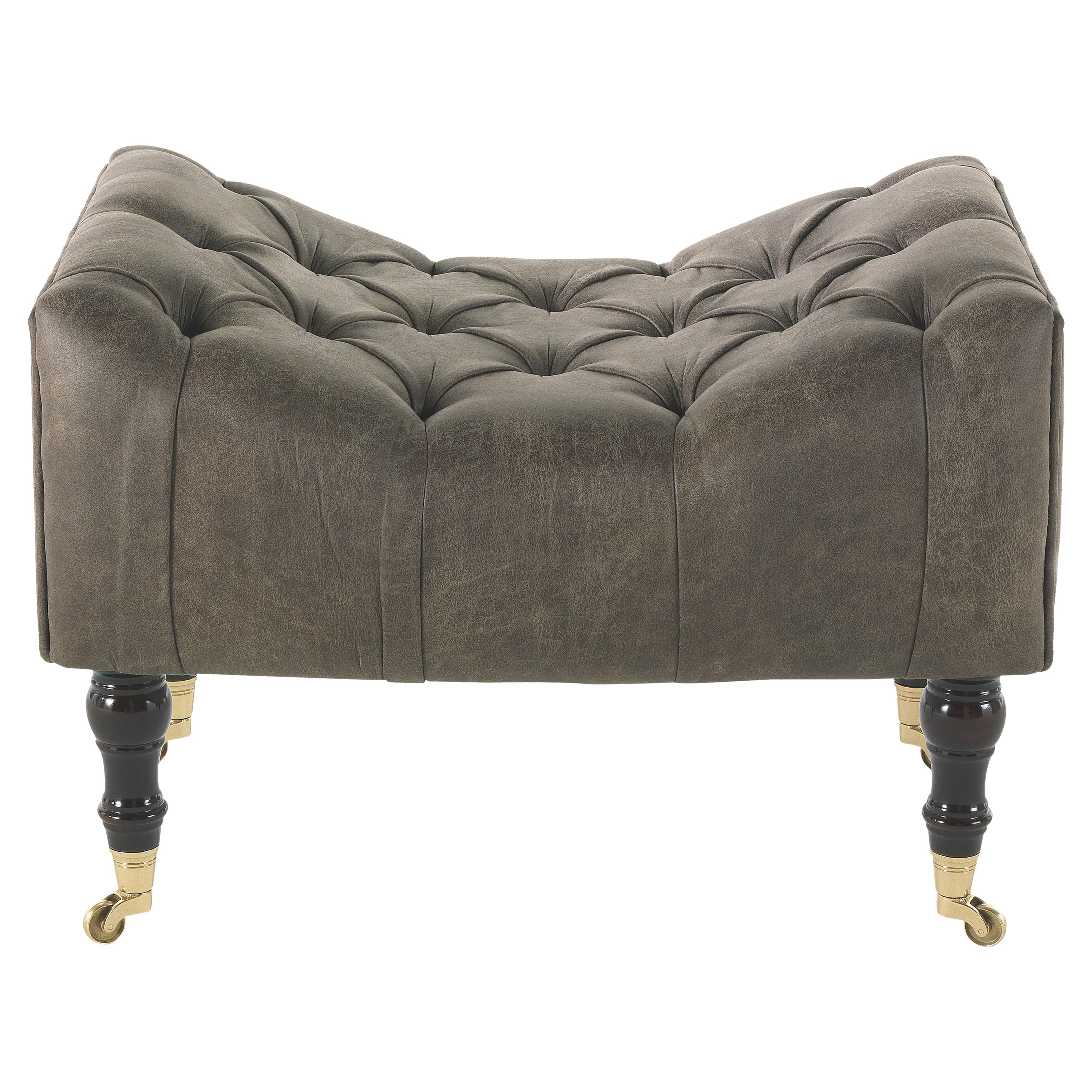 Modernist Cylindrical Foot Rest in Metallic Bronze Upholstery and ...
