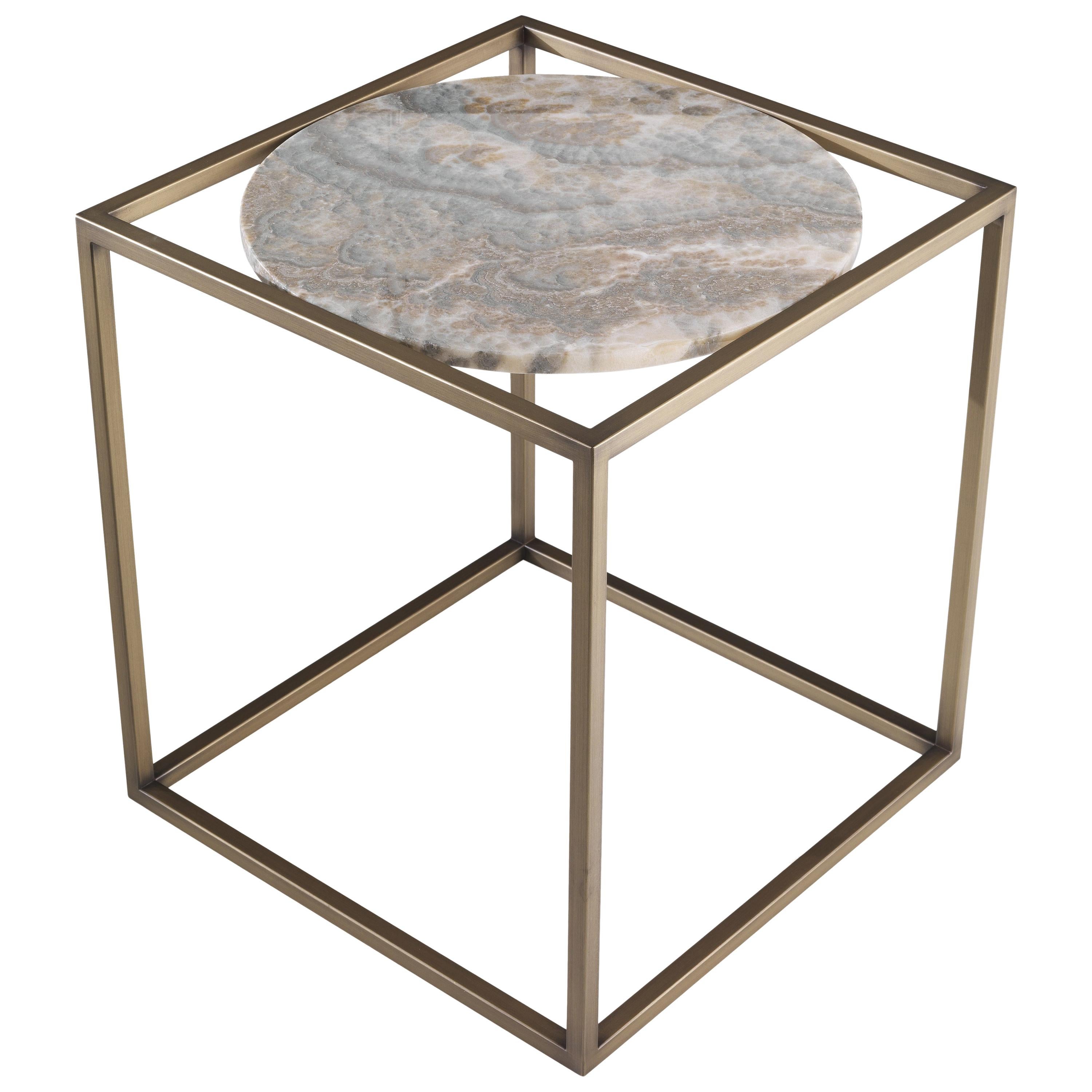Apollo Side Table in Bronzed Metal For Sale at 1stDibs