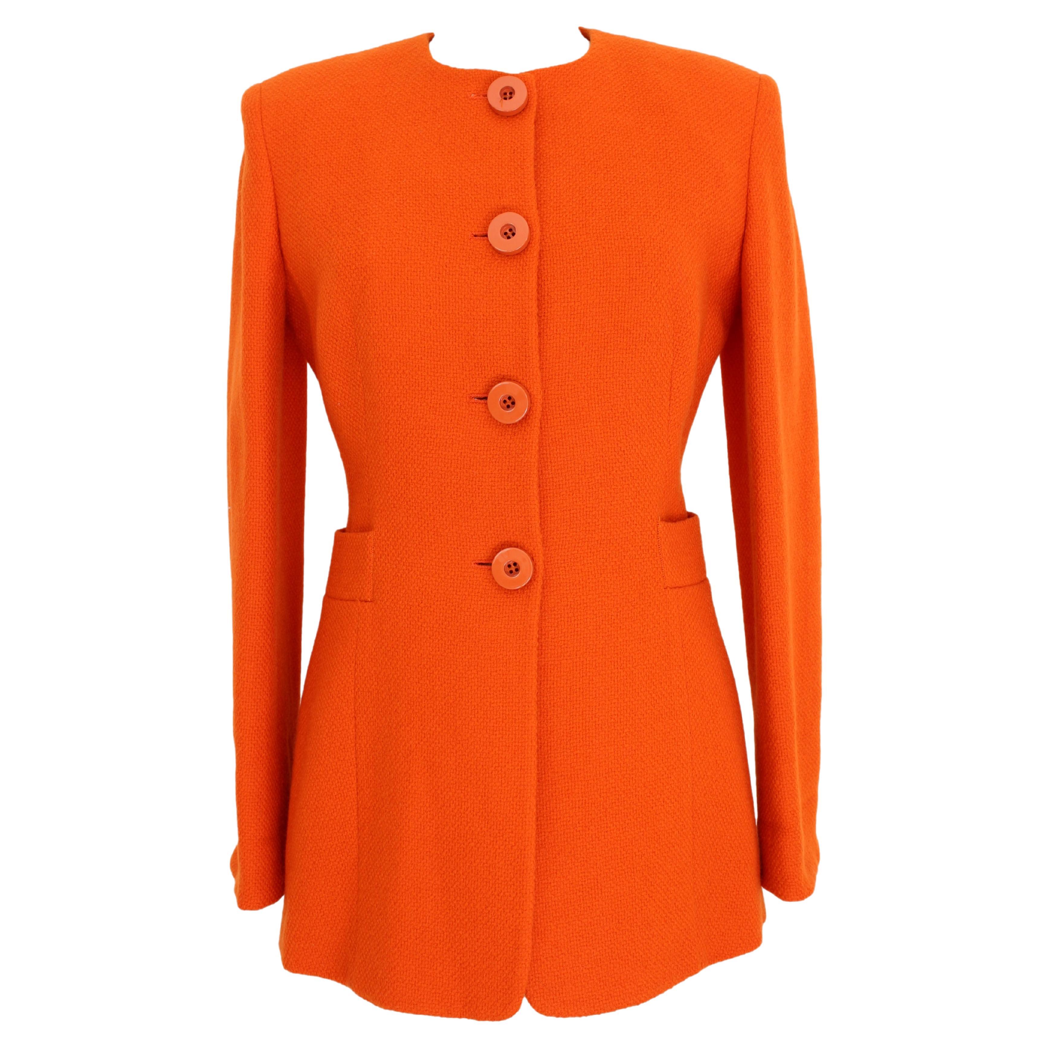Gianfranco Ferre Orange Wool Fitted Jacket at 1stDibs | wool orange ...